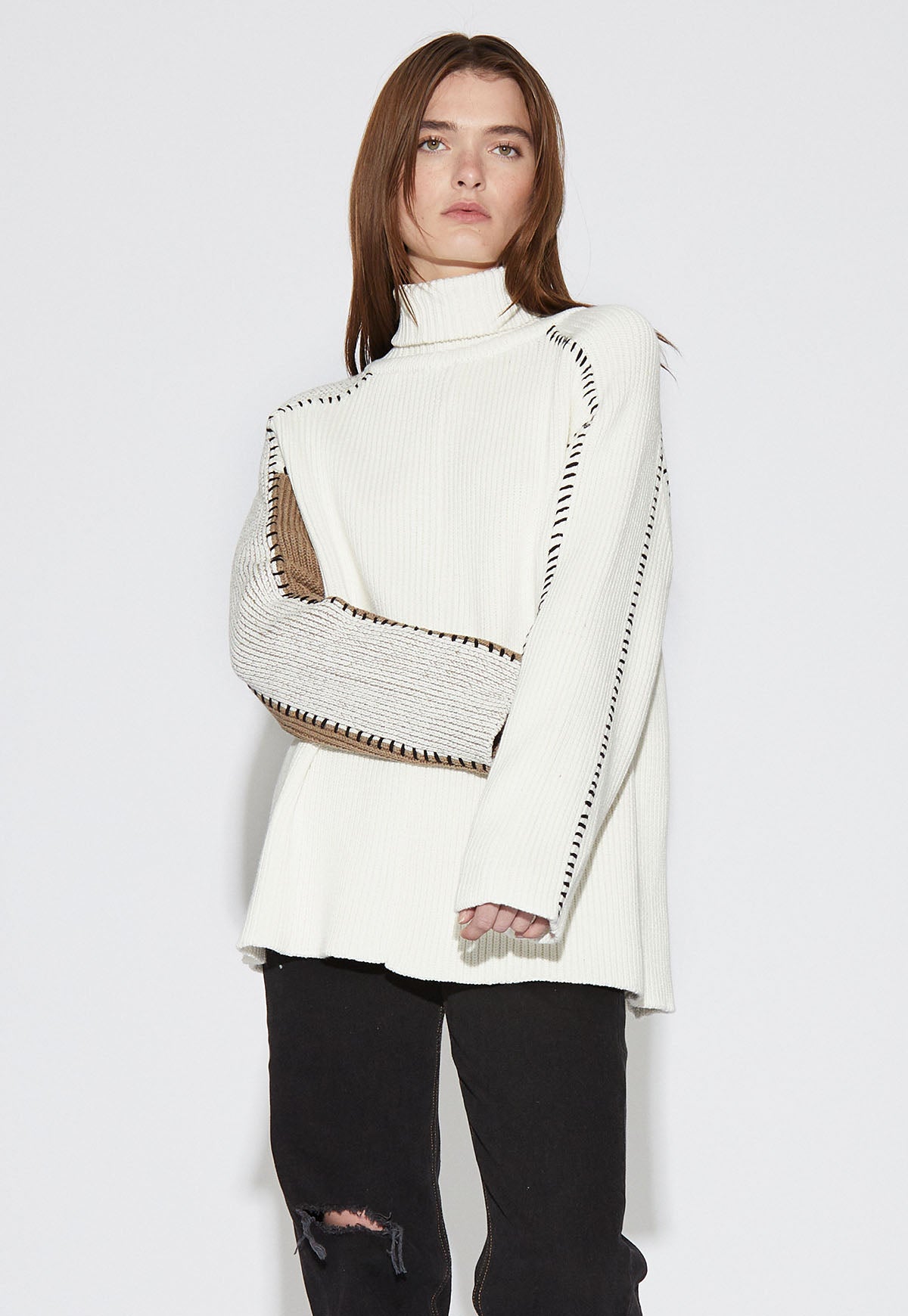 Oversized Stitch Sweater Off-White – NOIS NEW YORK