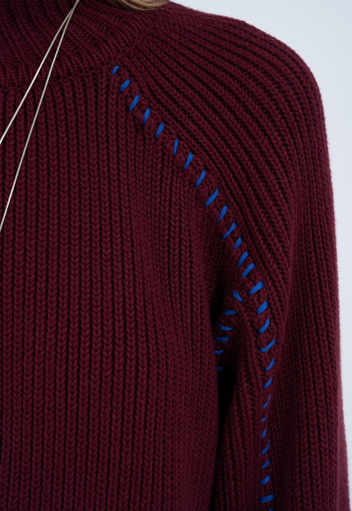 Oversized Stitch Sweater Maroon – NOIS NEW YORK